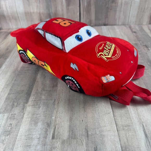 Disney | Toys | Disney Pixar Cars 22 Plush Backpack Lighting Mcqueen ...